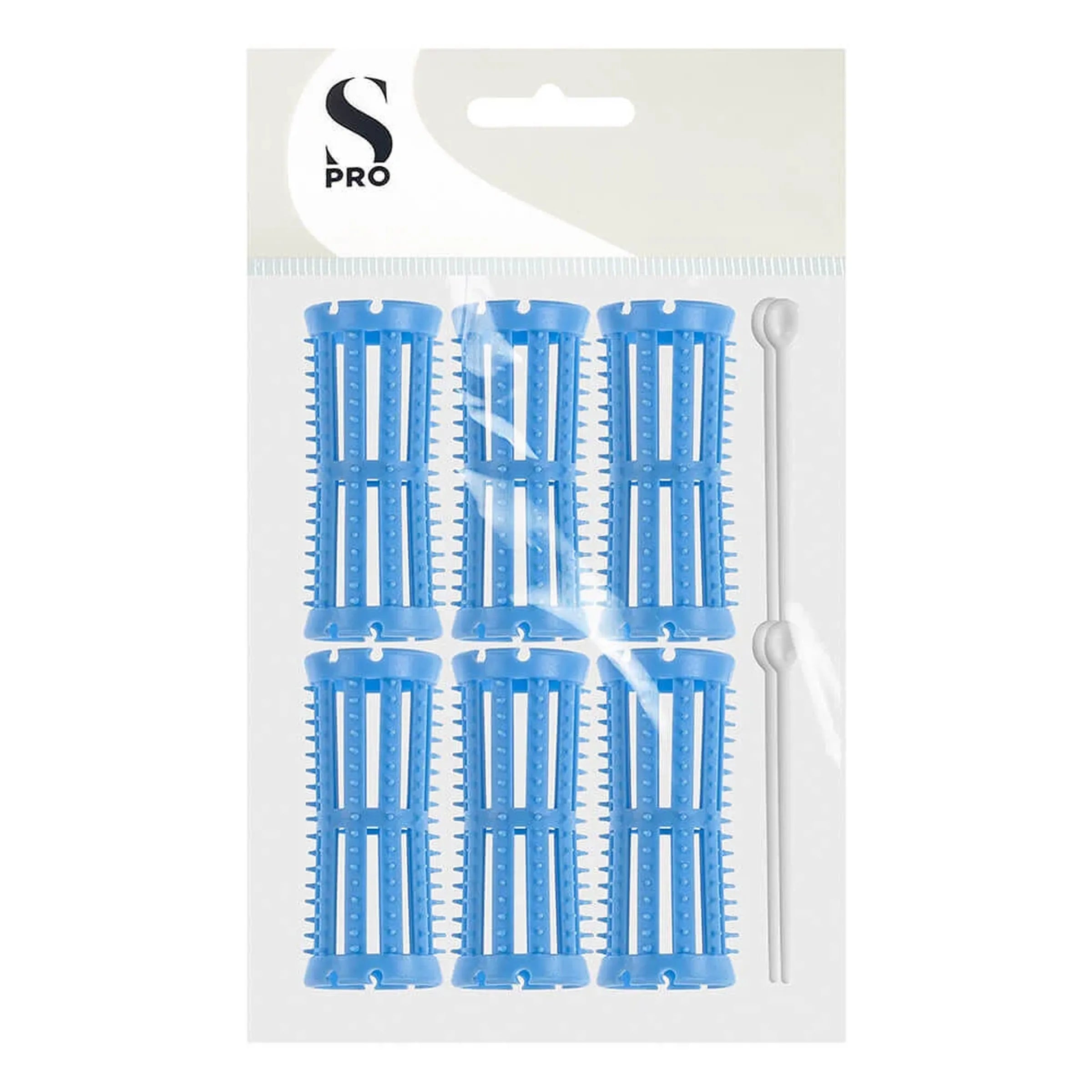 S-PRO Plastic Setting Rollers, Blue, 26mm, Pack of 6 – Revive Hair Artists
